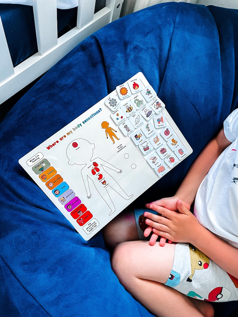 Body Sensations and Emotions Activity Board, Mindfulness Emotional ...