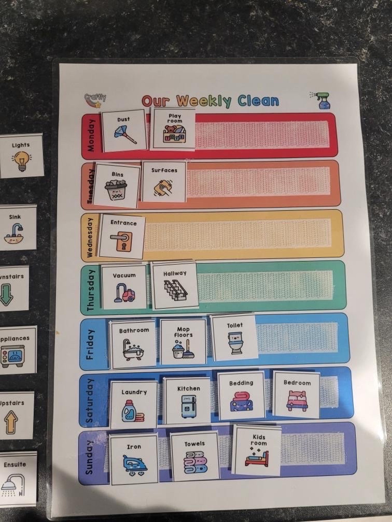 House Chores Chart Family Cleaning Planner Digital Download - Etsy UK