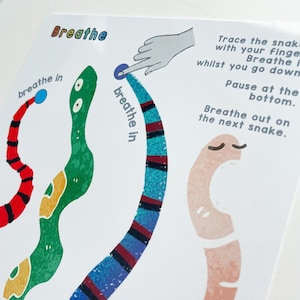 Breathing Visual for Kids, Mindful Tracing Card, Meditation for ...