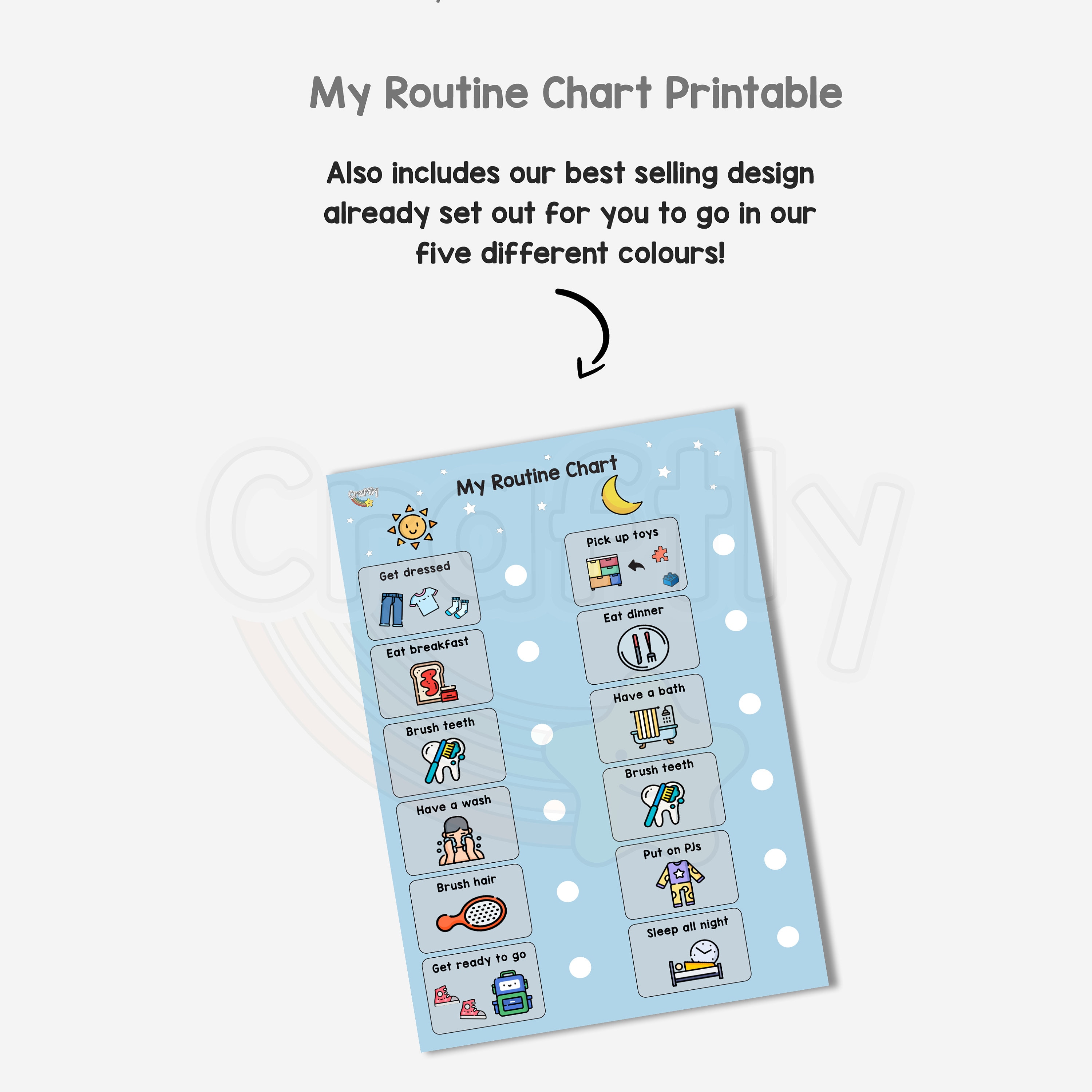 Kids Routine Chart Printable Daily Routine for Children - Etsy Australia
