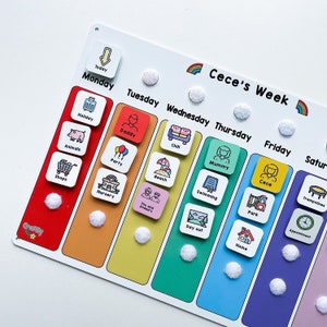 Children's Weekly Planner, Visual Timetable for Kids, Daily Routine ...