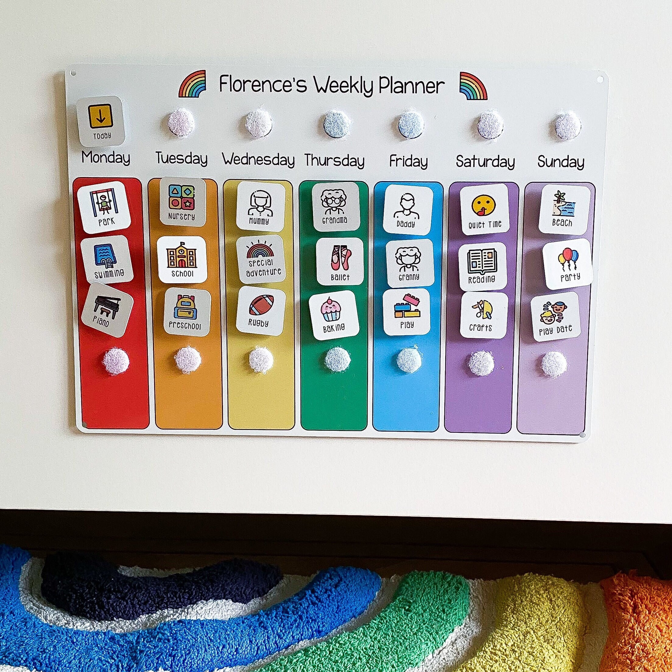 Childrens Weekly Planner Visual Timetable for Kids Daily - Etsy UK