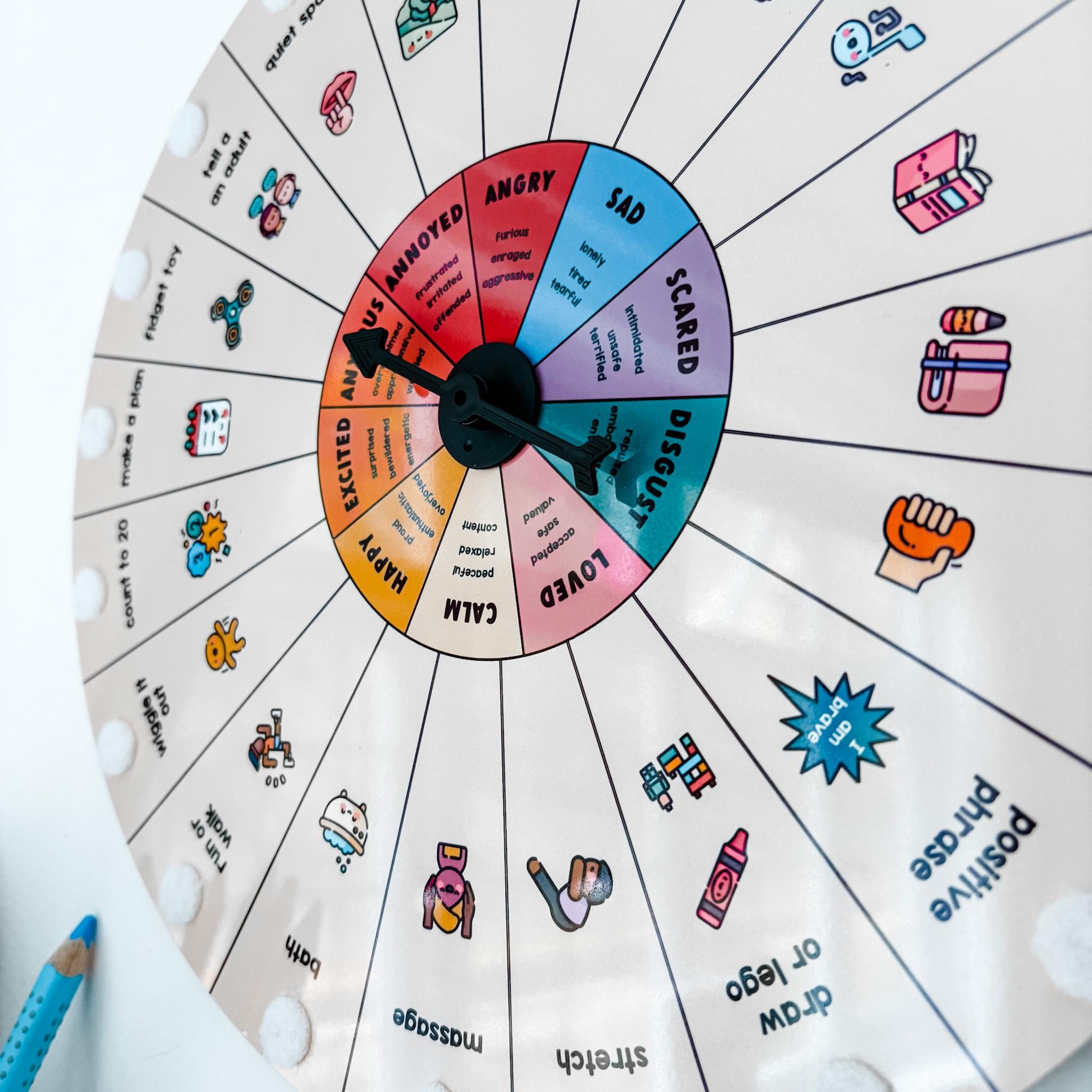 Children's Emotions Wheel With Coping Choices for Boys and Girls ...