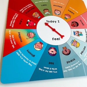 Kids Emotions Wheel: Mindfulness & Feelings Chart - Etsy