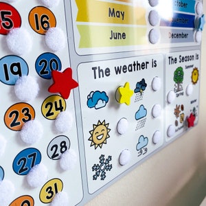 Childrens Dinosaur Calendar Gift, Educational Present, Weather Chart ...