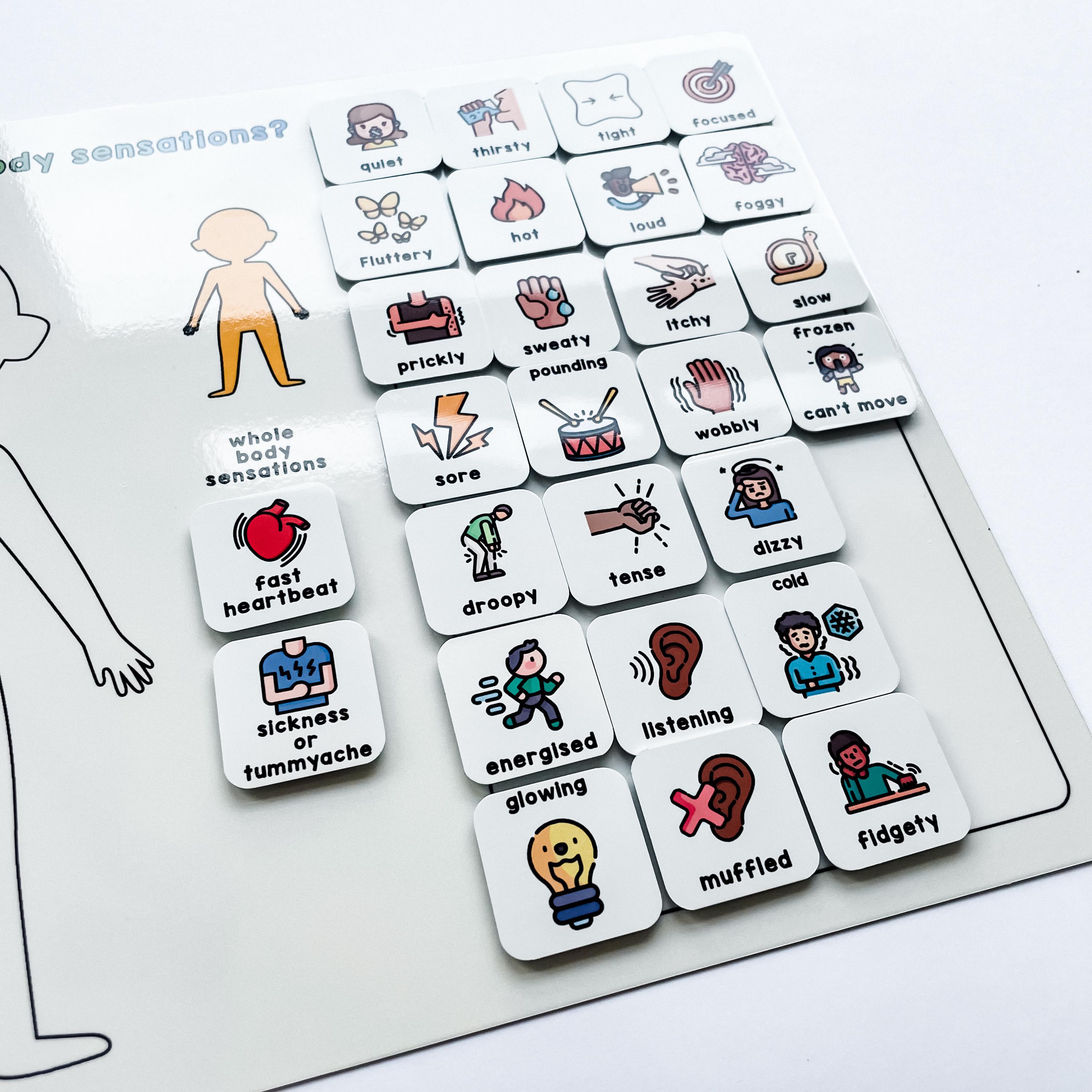 Body Sensations and Emotions Activity Board, Mindfulness Emotional ...