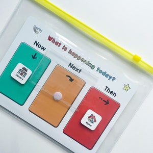 Now NEXT Then Visual Timetable Board for Children, Kids Daily Routine ...