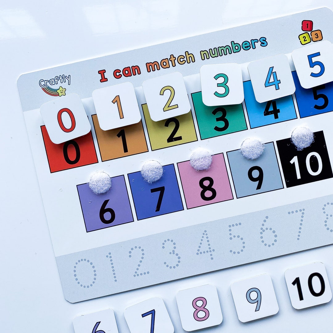 Number Matching Activity, Preschool Learning for Children, Montessori ...