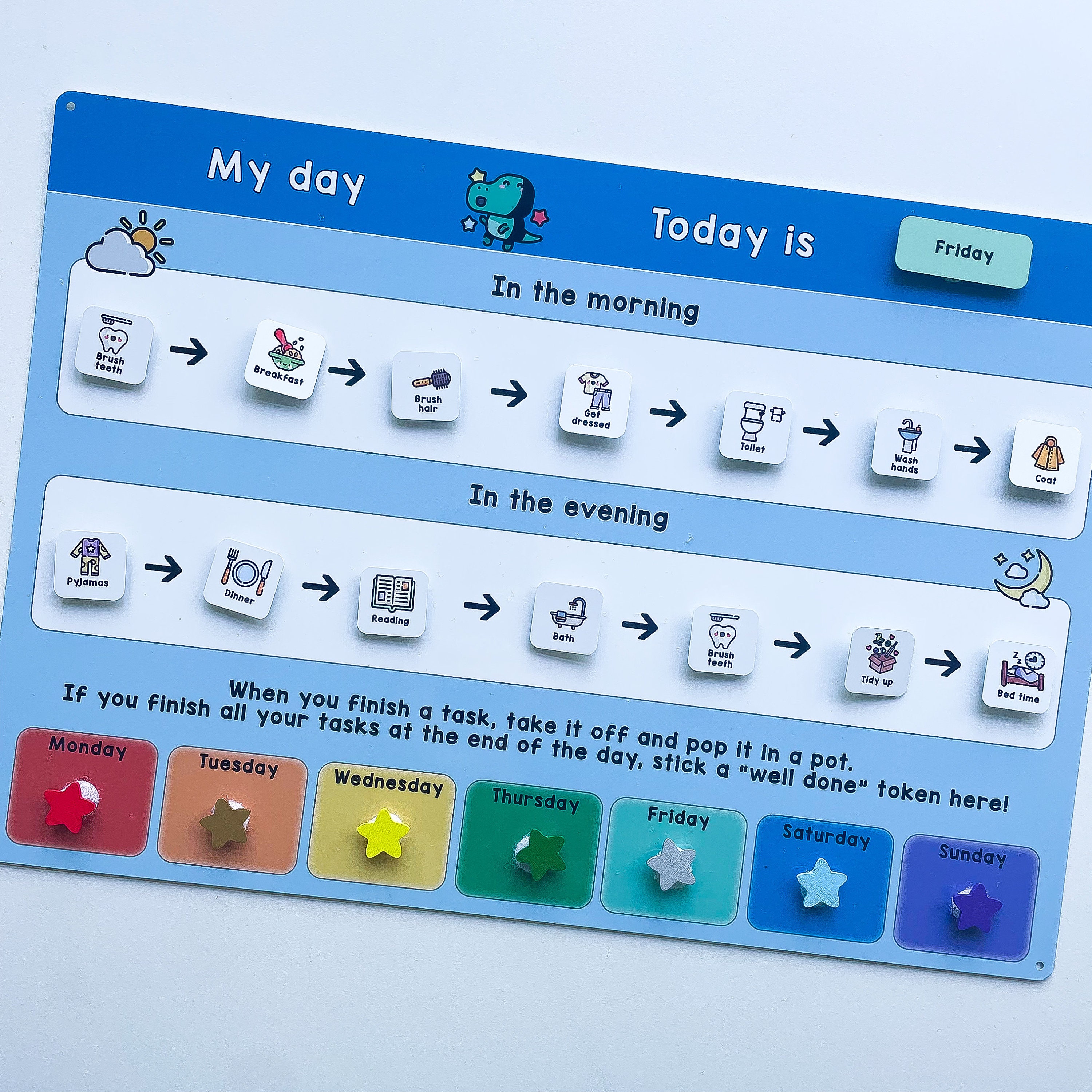 Kids Visual Schedule: Morning & Evening Routine Chart - Etsy