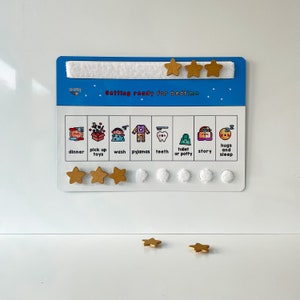 Childrens Bedtime Routine Chart, Visual Timetable for Kids, Getting ...