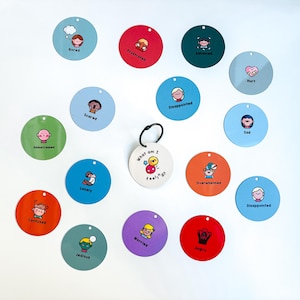 Emotions Communication Keyring for Children, Feelings Resource for ...