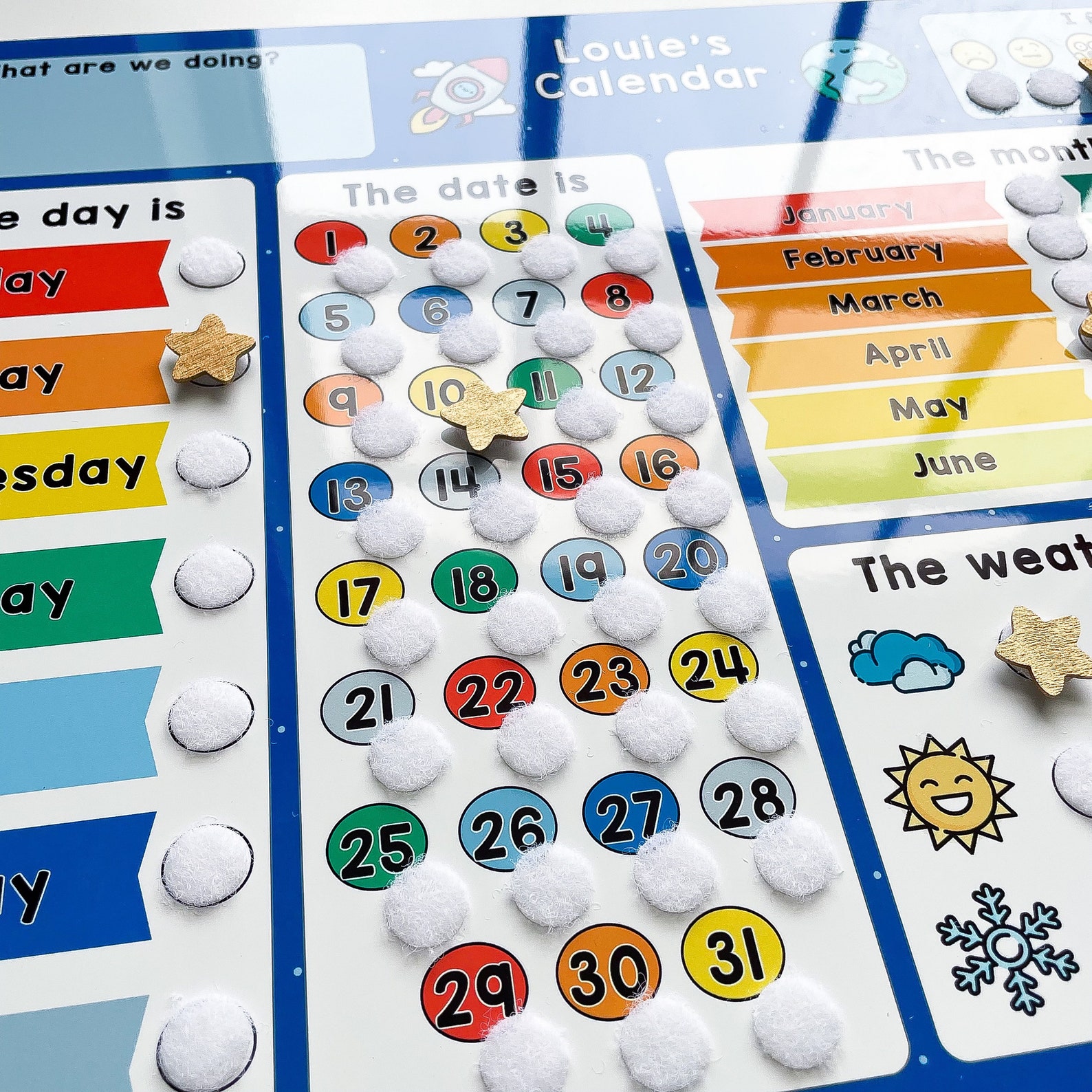 Childrens Calendar Kids Calendar Personalised Space Reward - Etsy