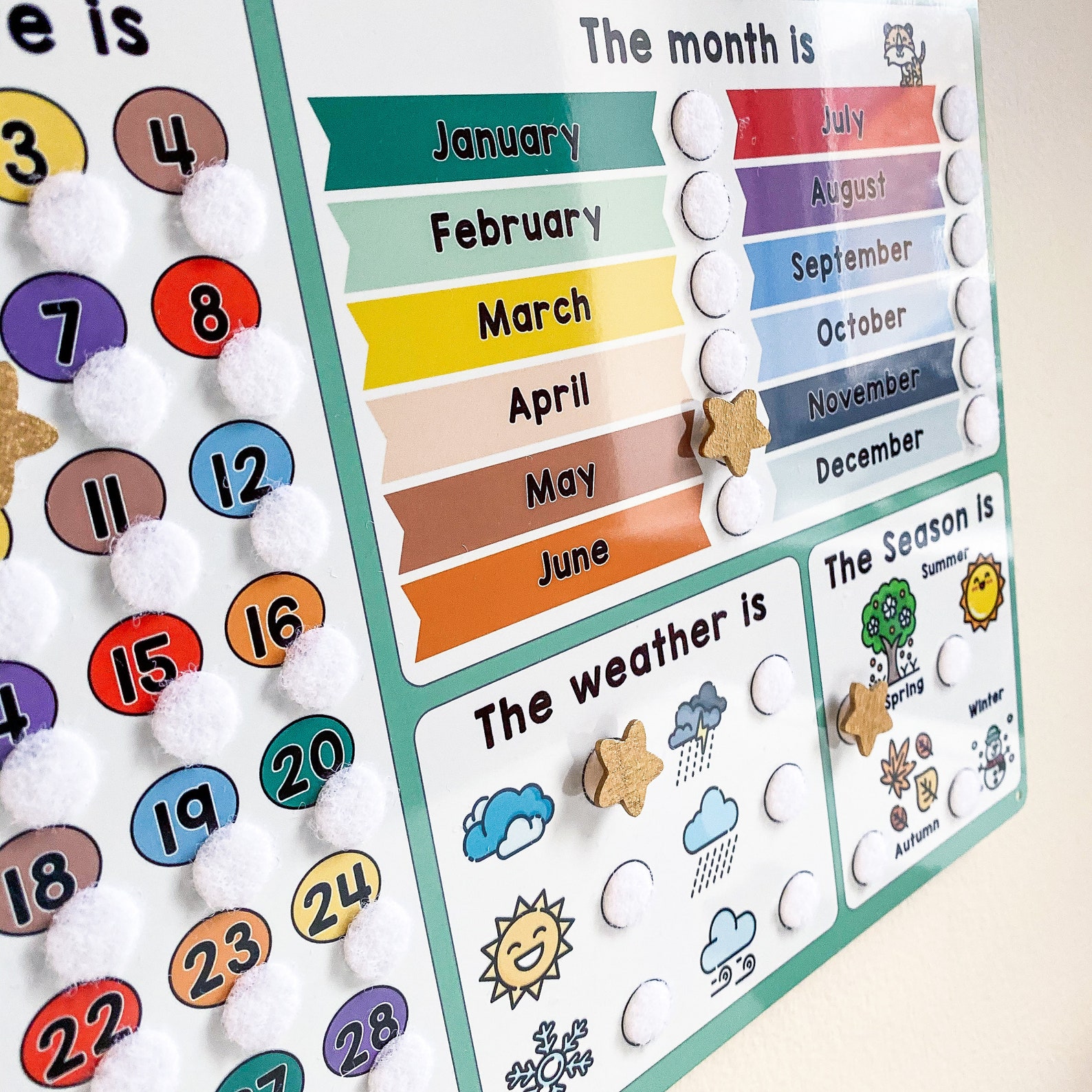 Kids Jungle Room Decor Children's Educational Calendar | Etsy