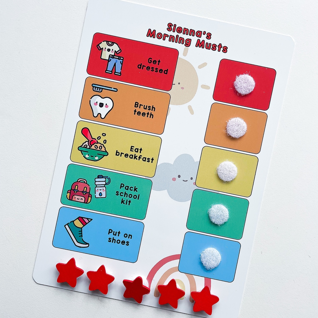 Kids Morning Routine, Visual Timetable for Children, Getting Ready ...