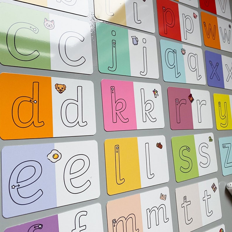 Letter Formation Flashcards Lowercase Alphabet Practice | Etsy