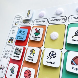 Kids Weekly Planner, Visual Timetable for Children, Daily Routine Pick ...