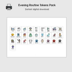 Childrens Bedtime Routine Chart, Visual Timetable for Kids, Getting ...