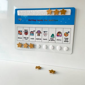 Childrens Bedtime Routine Chart, Visual Timetable for Kids, Getting ...