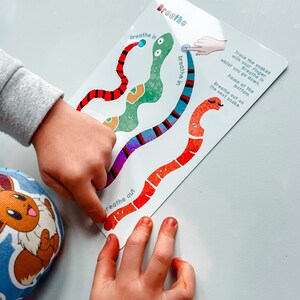 Breathing Visual for Kids, Mindful Tracing Card, Meditation for ...