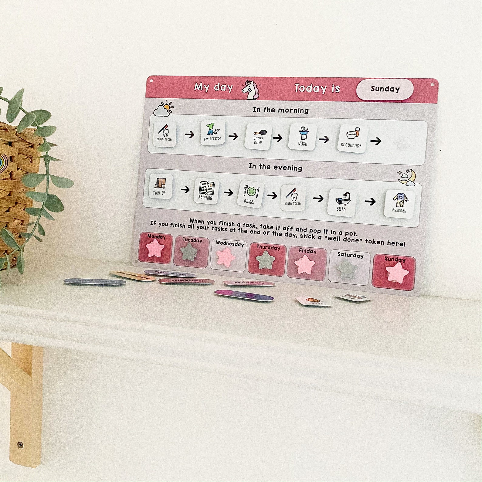 Personalised Childrens Routine Chart Morning Routine Evening - Etsy