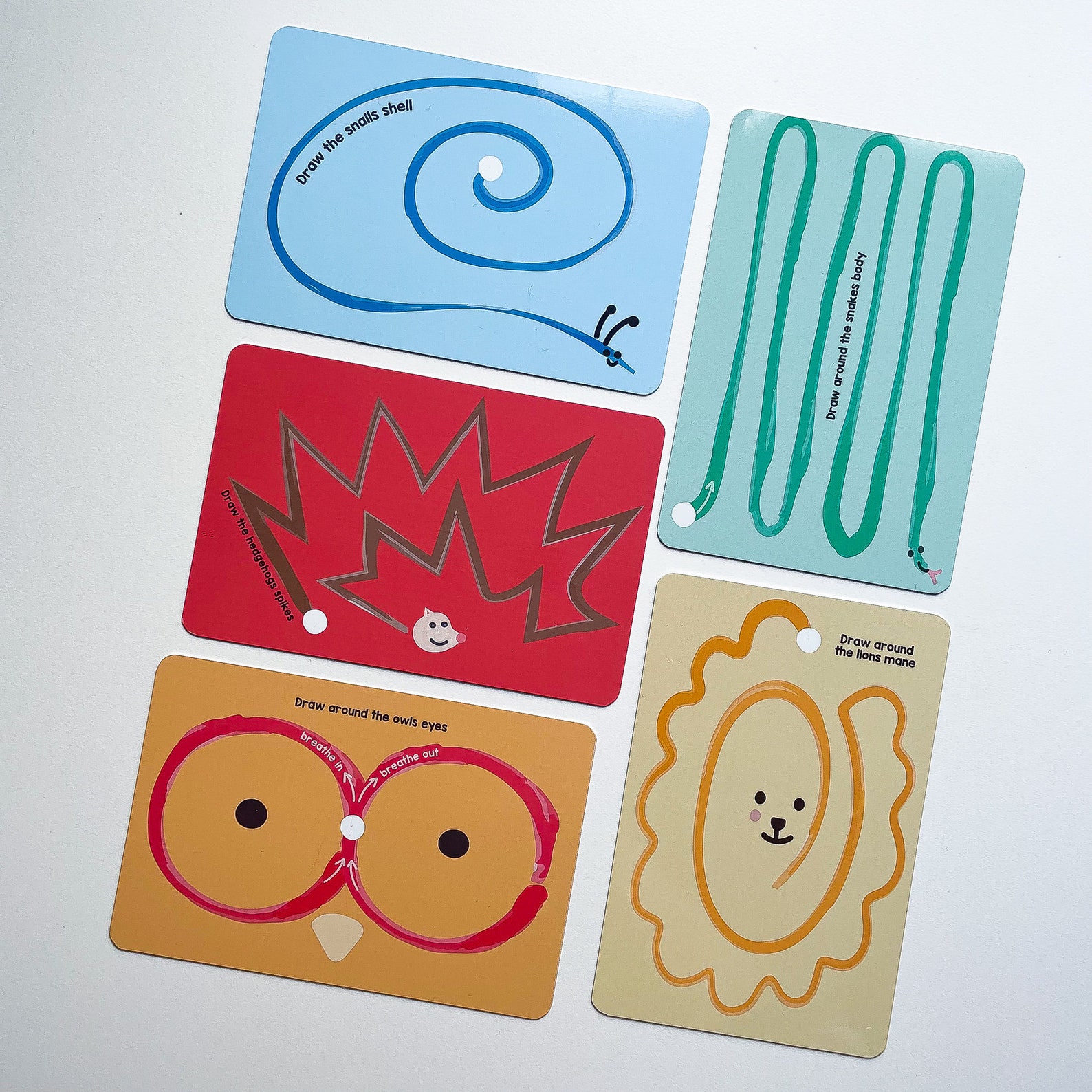 Mindful Breathing Tracing Cards Childrens Emotion Regulation - Etsy