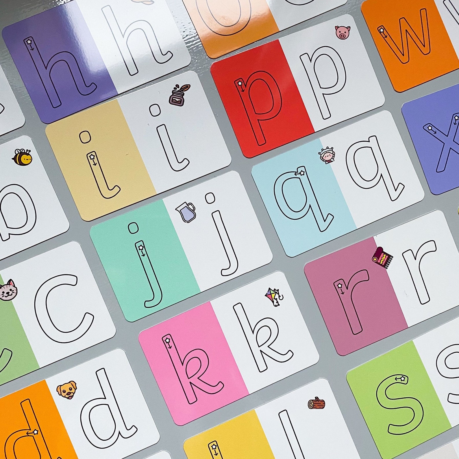 Letter Formation Flashcards Lowercase Alphabet Practice - Etsy UK