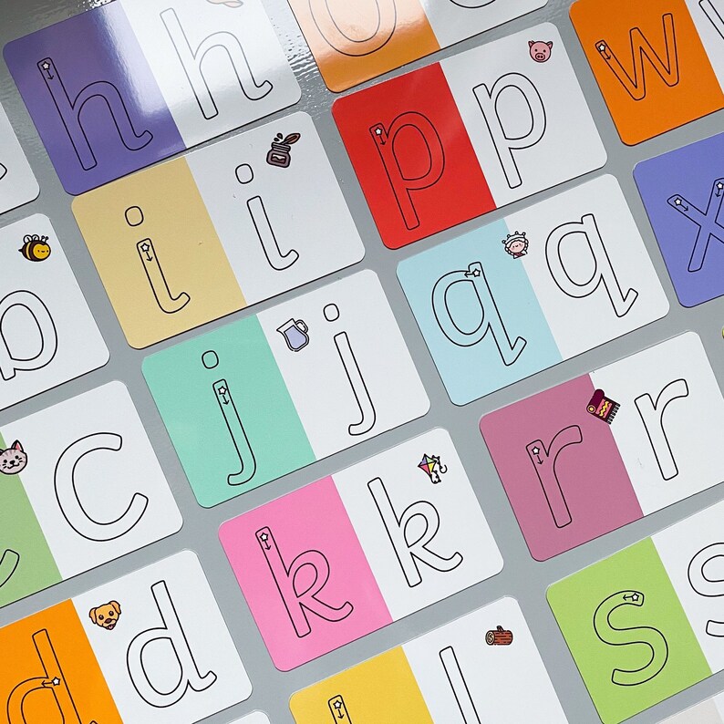 Letter Formation Flashcards Lowercase Alphabet Practice | Etsy