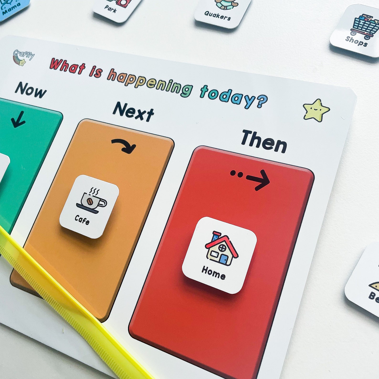 Now NEXT Then Visual Timetable Board for Children, Kids Daily Routine ...