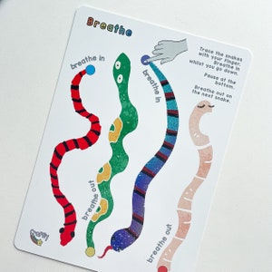 Breathing Visual for Kids, Mindful Tracing Card, Meditation for ...