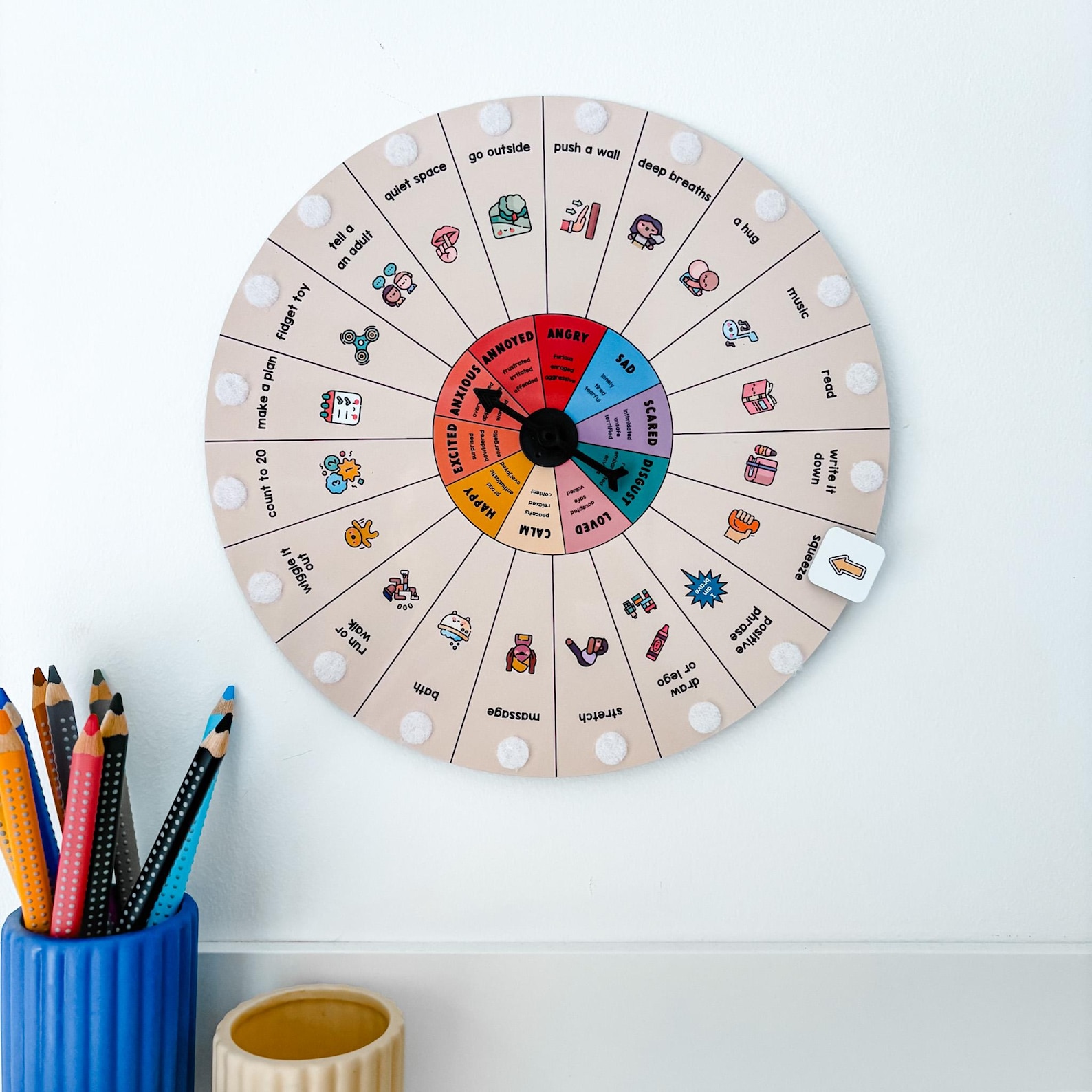Children's Emotions Wheel With Coping Choices for Boys and Girls ...