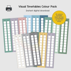 Kids Visual Timetable Printable, Routine Chart Digital Download, Now ...