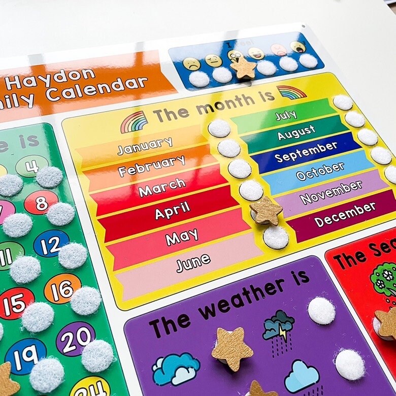 Childrens Calendar Weather Chart Educational Learning - Etsy UK