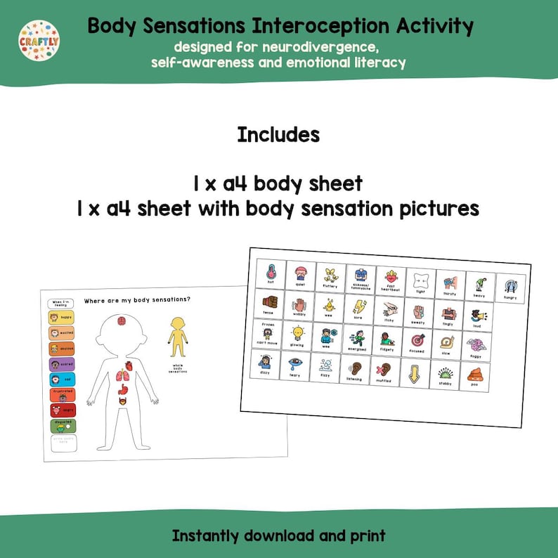 Emotions and Sensations Emotions Activity for Kids - Mindfulness for ...