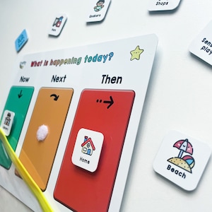 Now NEXT Then Visual Timetable Board for Children, Kids Daily Routine ...