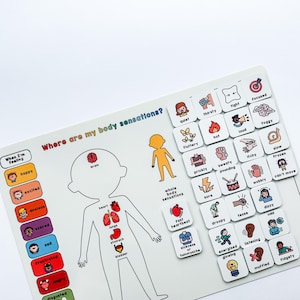 Body Sensations and Emotions Activity Board, Mindfulness Emotional ...