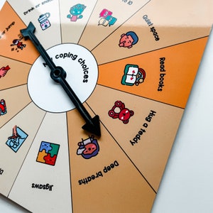 Children's Emotional Regulation Wheel Coping Choices for - Etsy