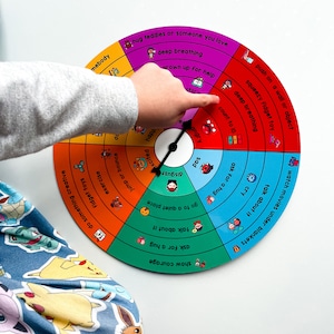 Childrens Emotions Wheel Poster Digital Download, Mindfulness for Kids ...