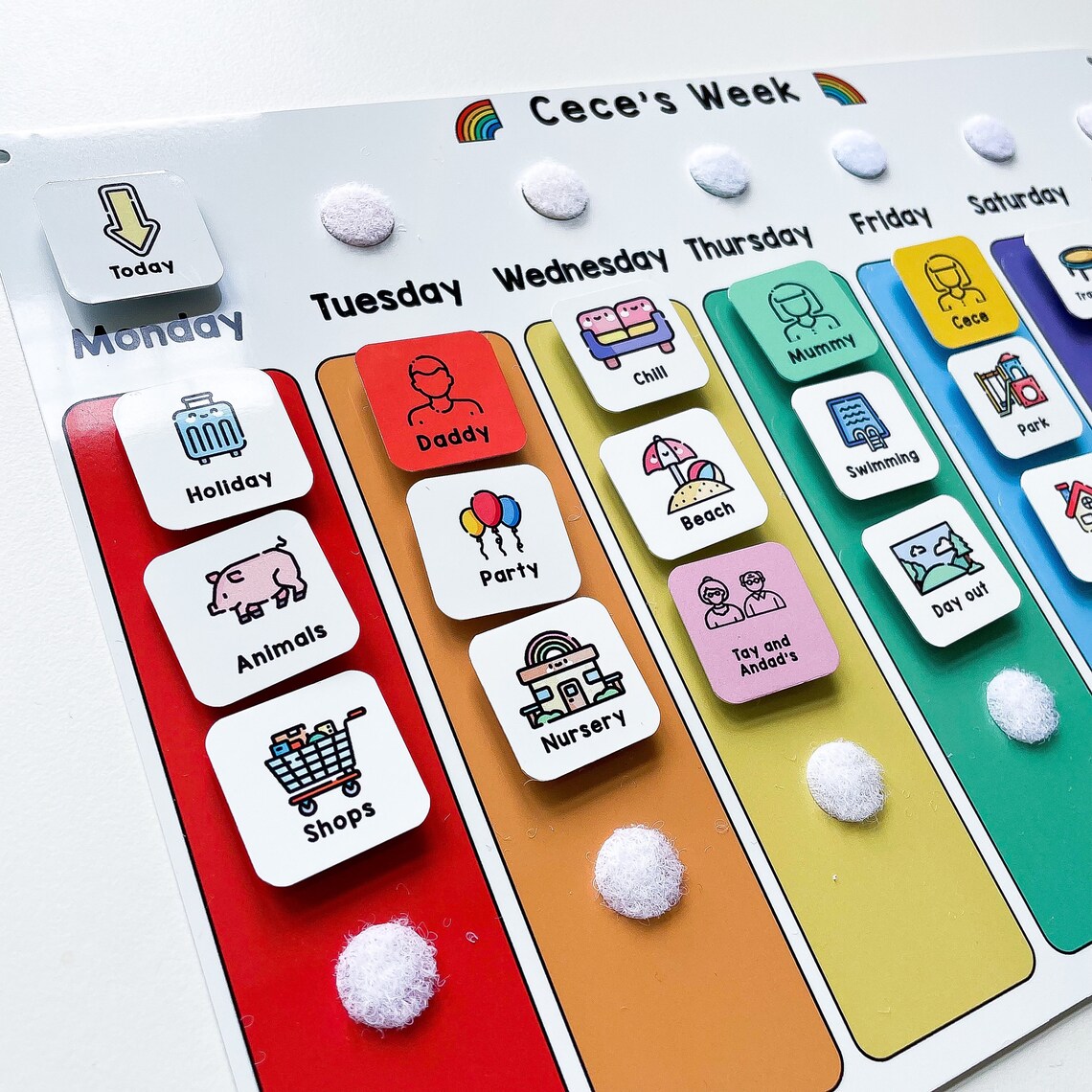 Childrens Weekly Planner Visual Timetable for Kids Daily - Etsy UK