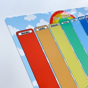 Family Weekly Planner Whiteboard - Rainbow Planner - Children's Week ...