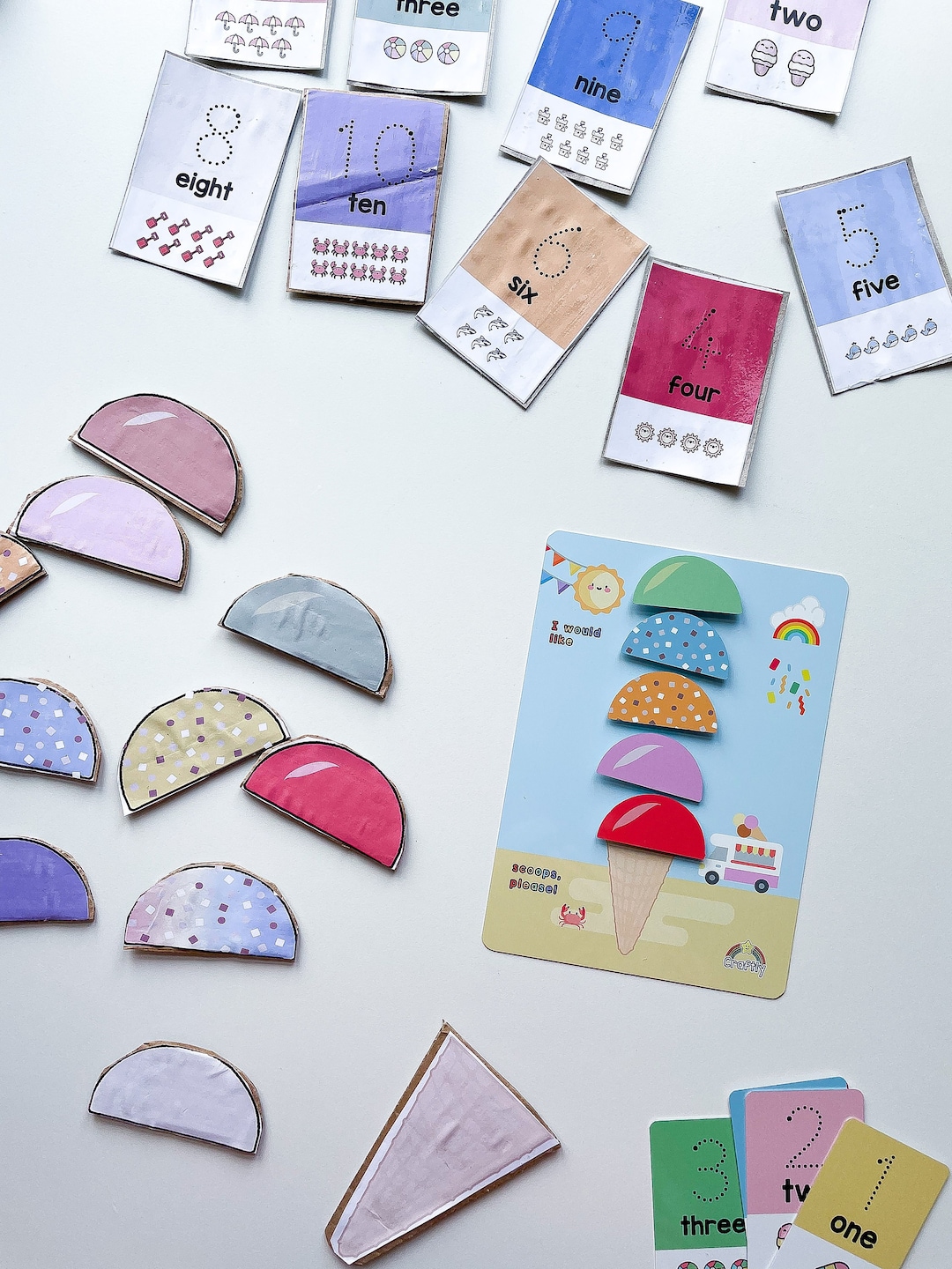 Counting to 10 Activity, Digital Download, Matching Numbers for ...