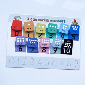 Number Matching Activity, Preschool Learning for Children, Montessori ...