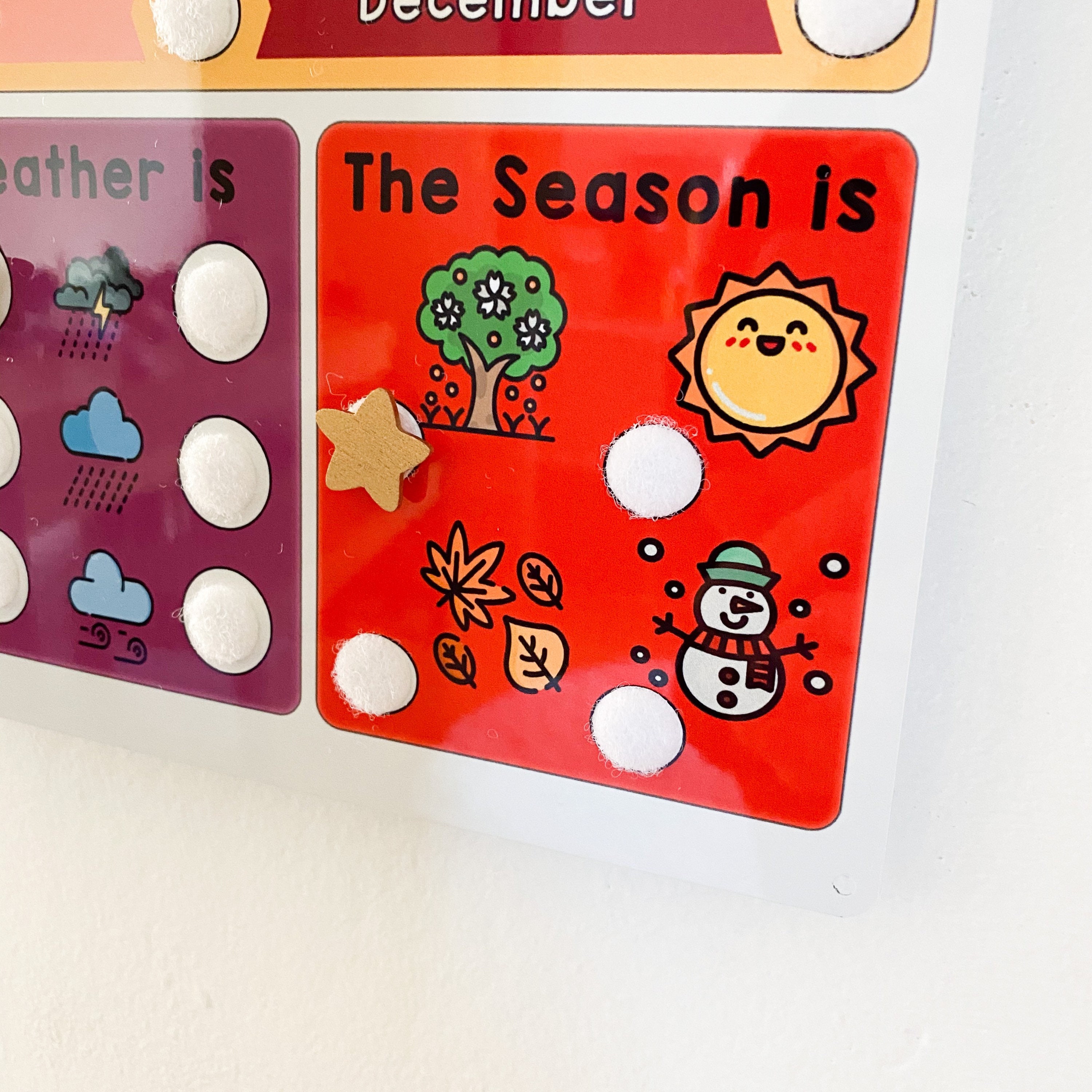 Childrens Calendar Weather Chart Educational Learning | Etsy UK