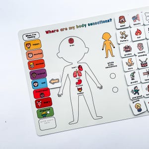 Body Sensations and Emotions Activity Board, Mindfulness Emotional ...