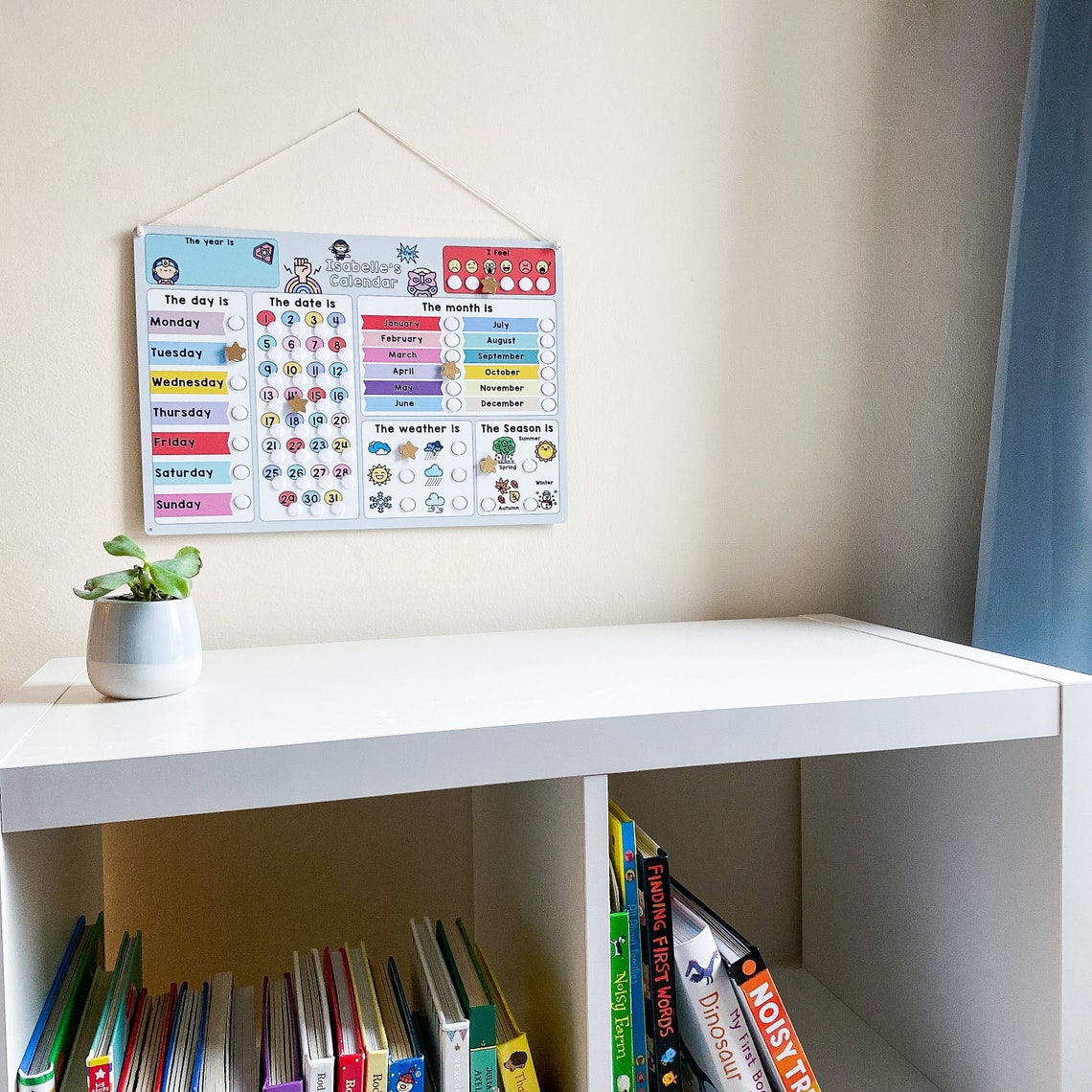 Personalised Supergirls Calendar - Girls Bedroom Decor - Educational ...