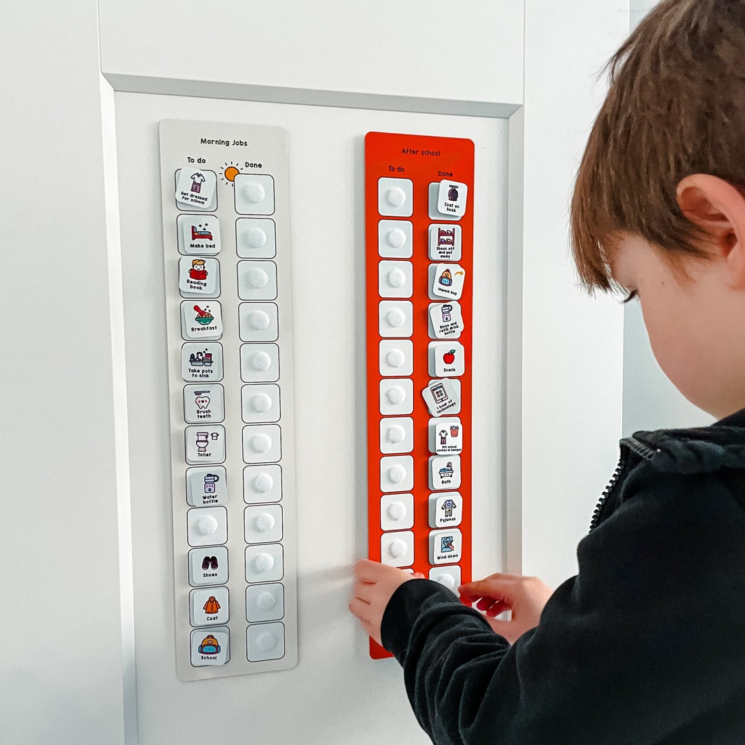 Kids Routine Visual Timetable, Now and Next Board, Morning Tasks for ...