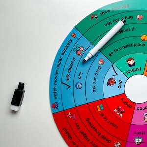 Childrens Emotions Wheel Poster Digital Download, Mindfulness for Kids ...