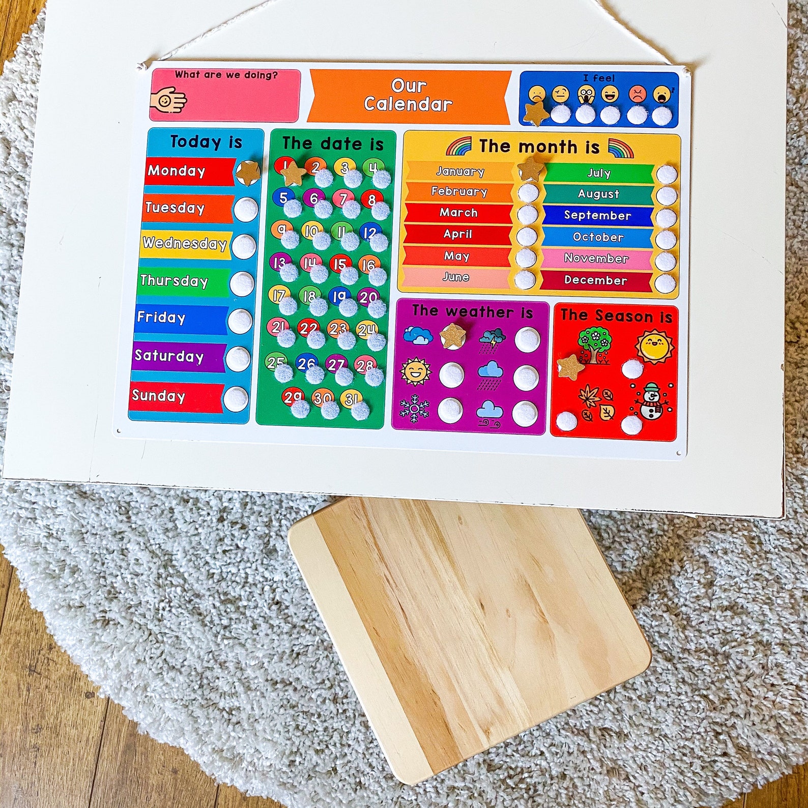 Childrens Calendar Weather Chart Educational Learning - Etsy