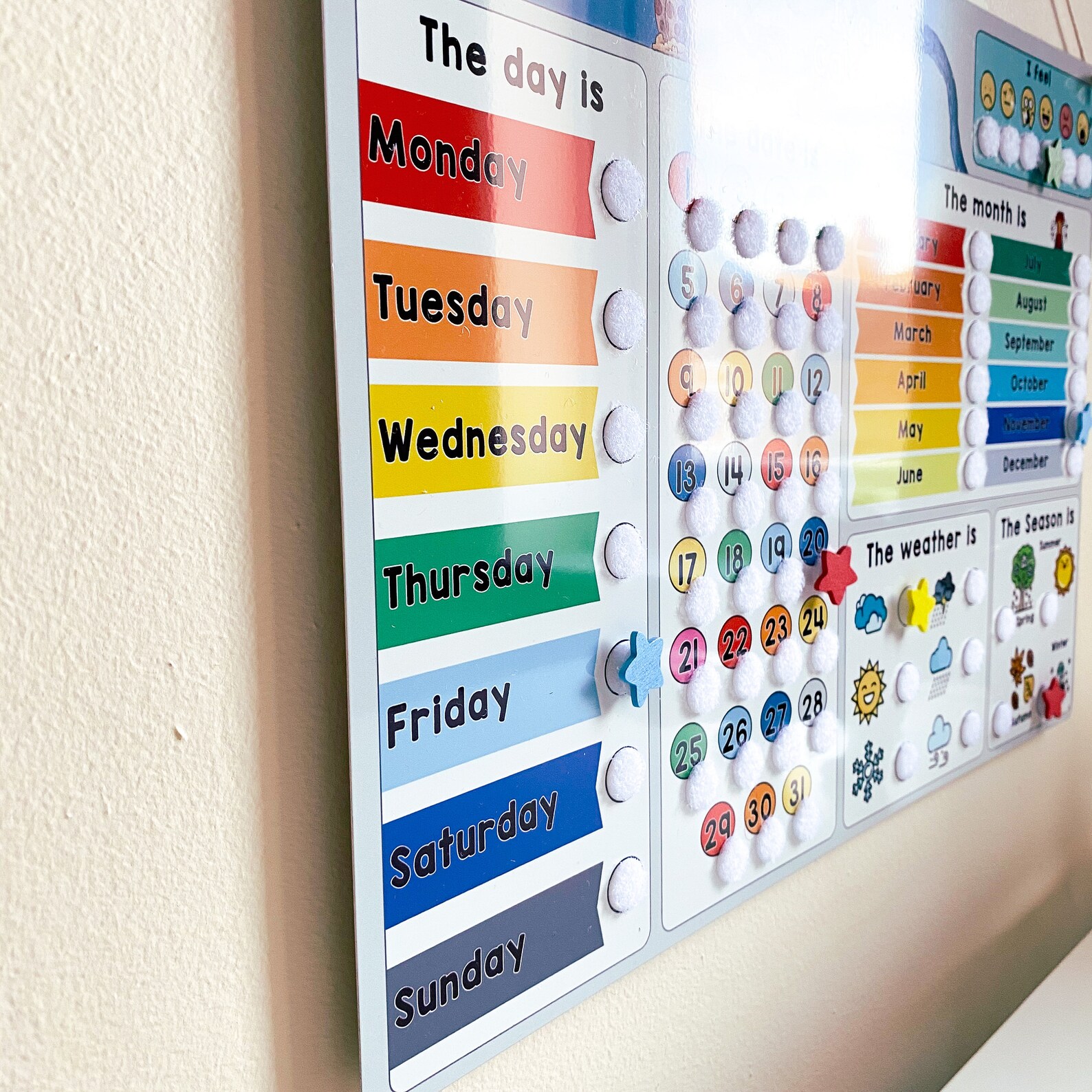 Childrens Dinosaur Calendar Gift Educational Present Weather - Etsy