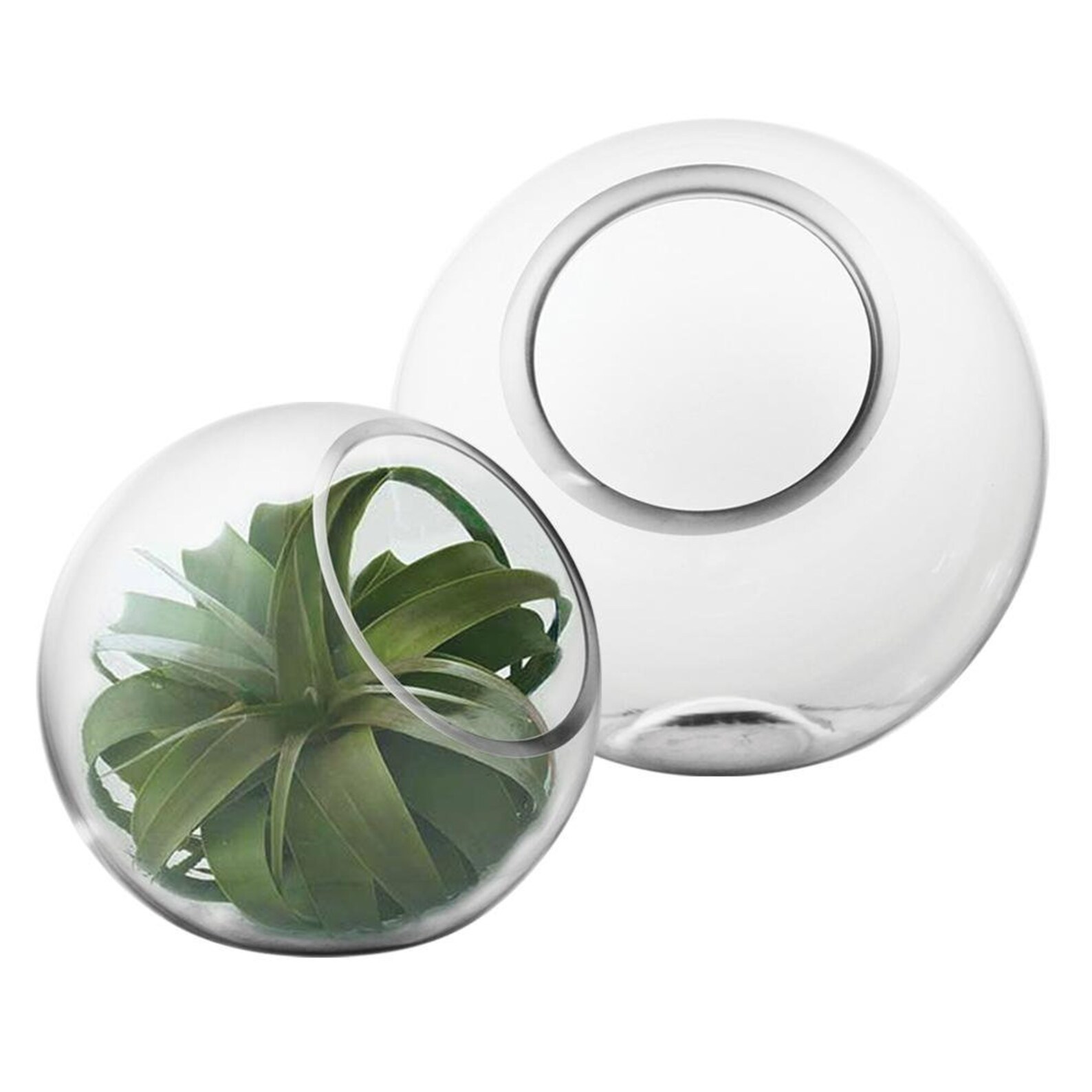 Slant Cut Glass Bowl H-8 10 Half Cut Thick Tilt | Etsy