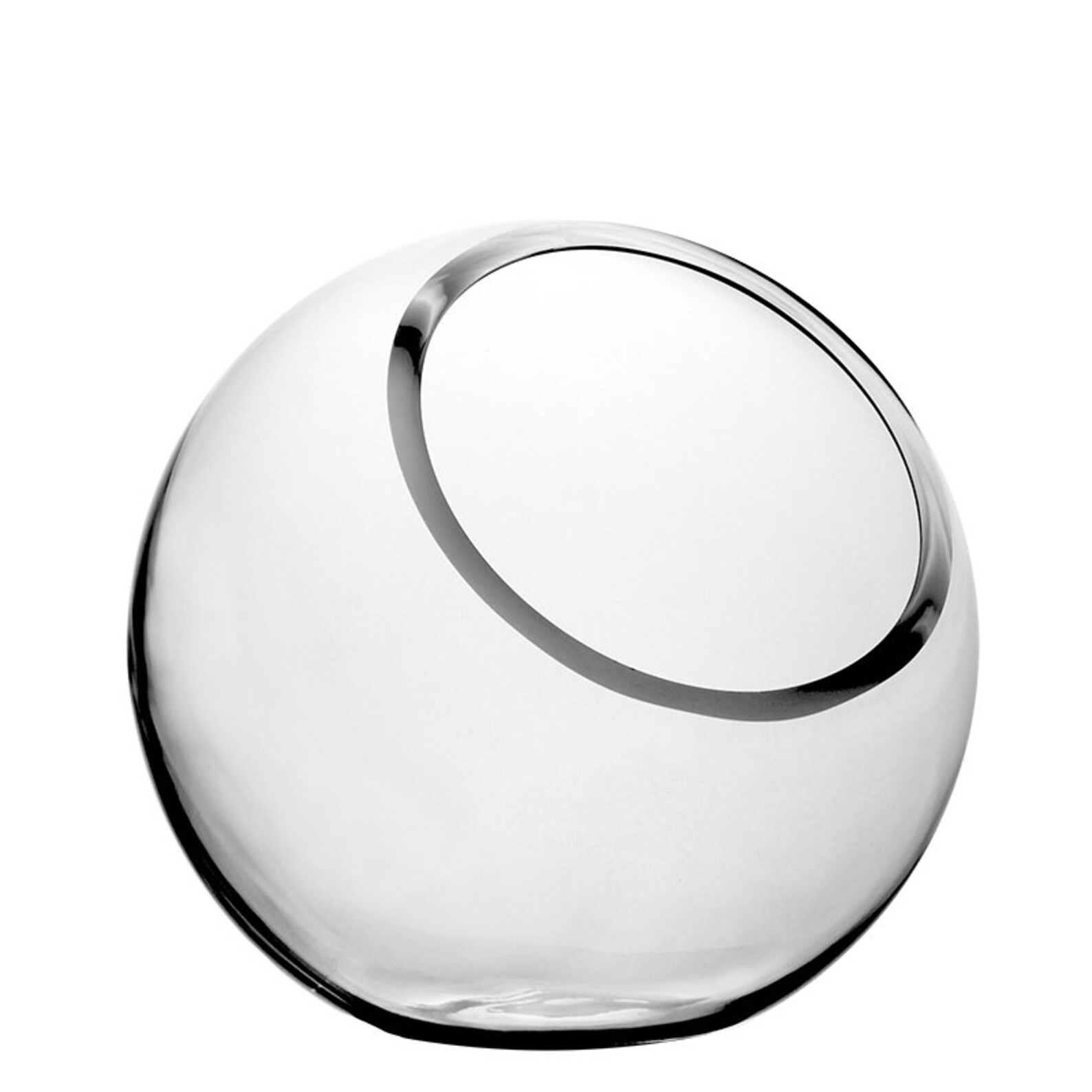 Slant Cut Glass Bowl H-8 10 Half Cut Thick Tilt | Etsy